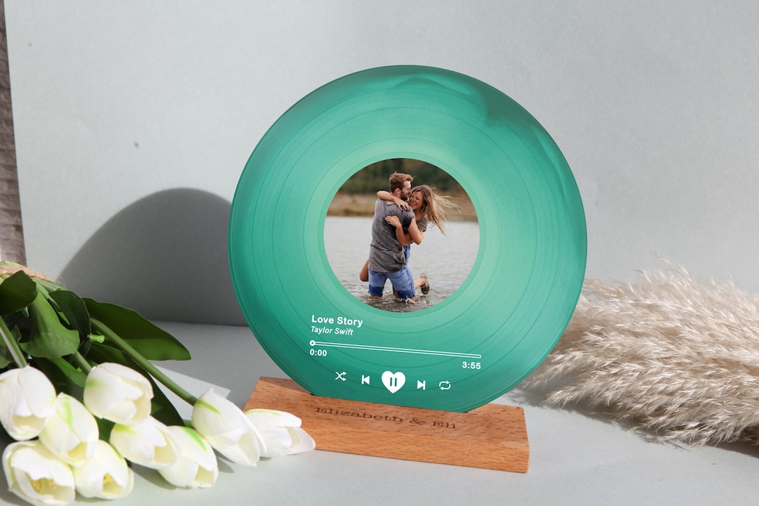 Customizable Vinyl Record Photo and Song, Song Birthday Gift With Photo ...