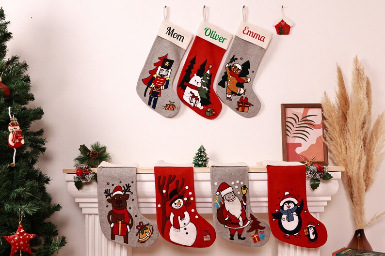 Personalized Christmas Stocking for Punch Needle Custom Holiday ...