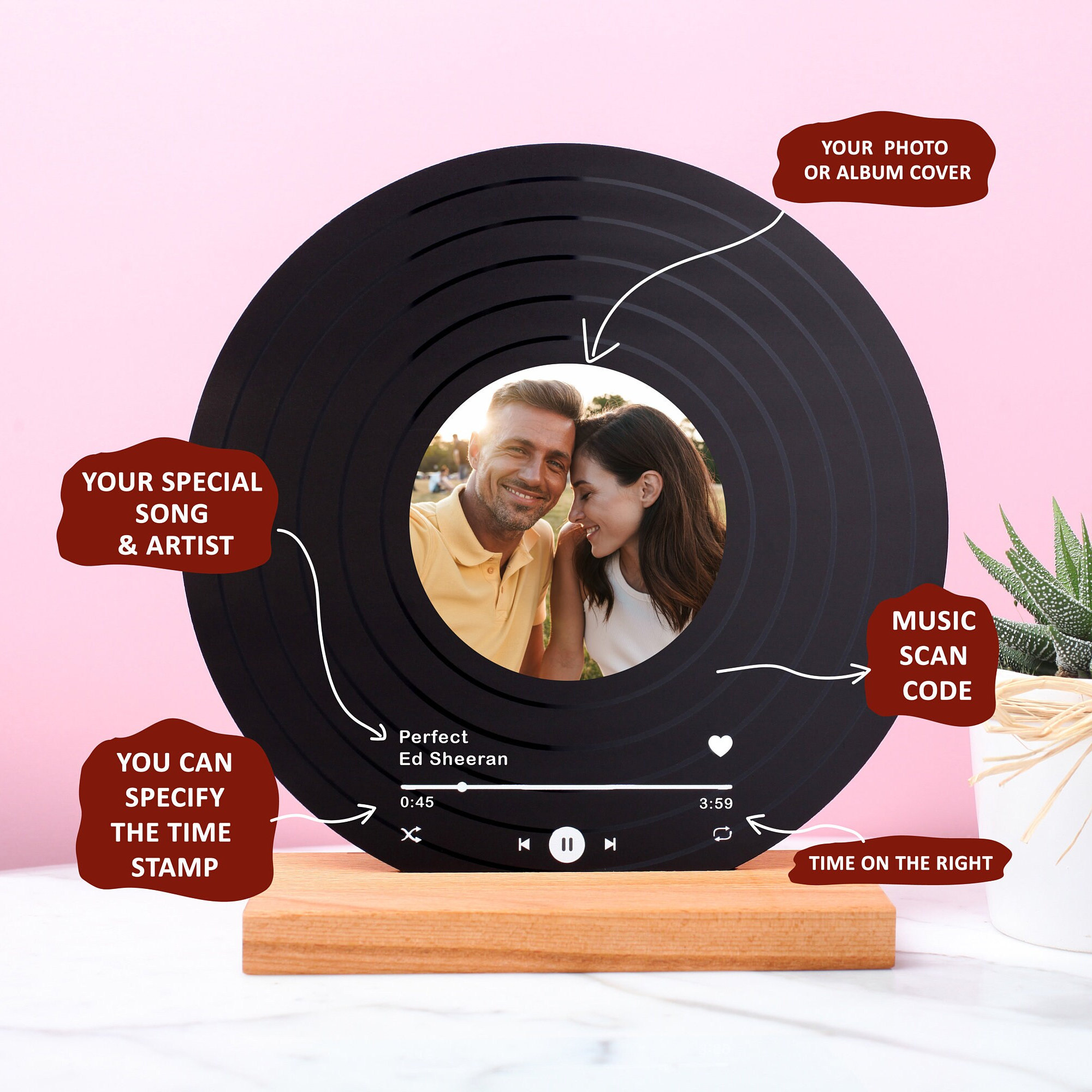 Personalized Vinyl Record Valentine's Day Gift Wedding Anniversary Gift ...
