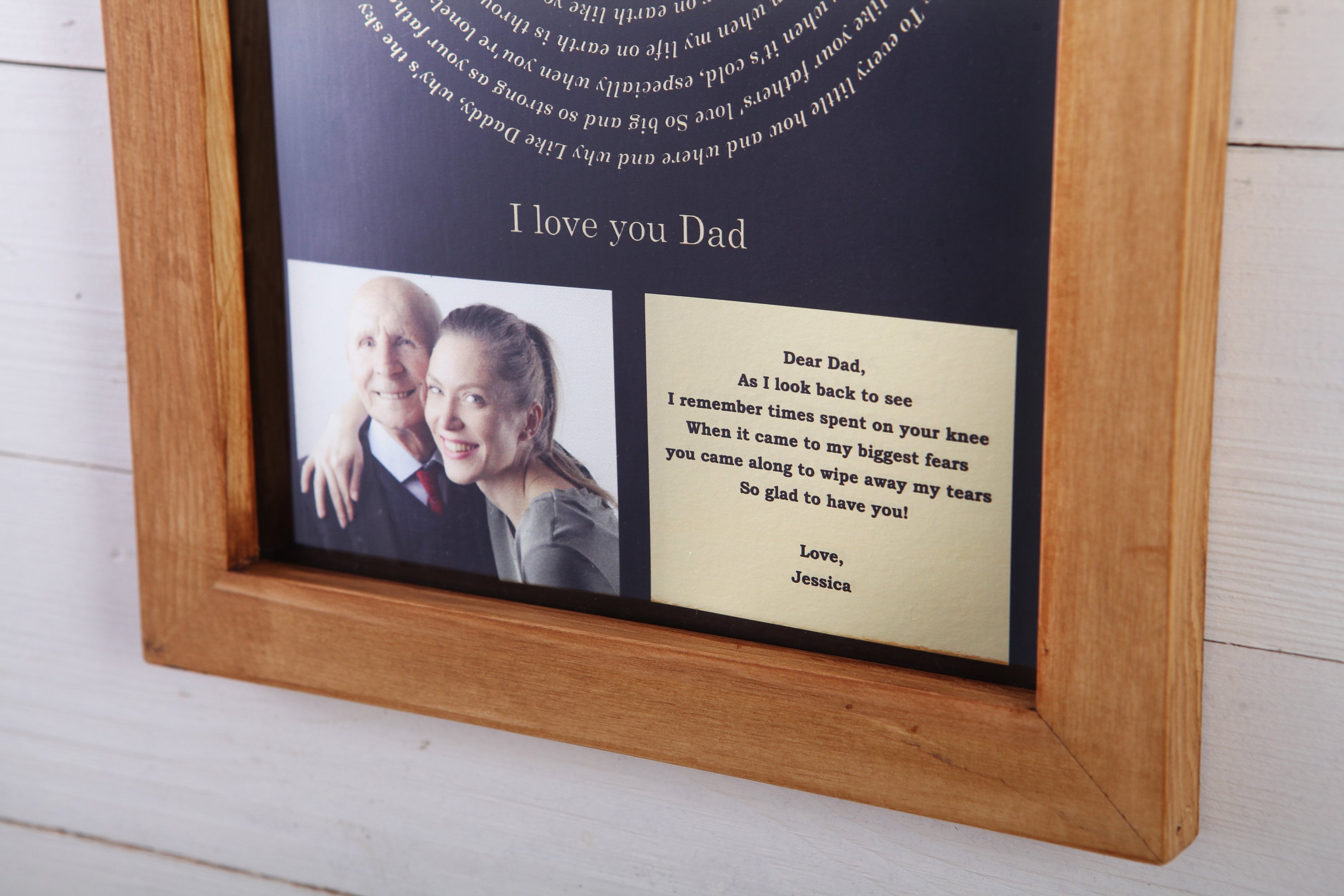 A4 Custom Foil Song Lyrics Print for Dad, Sentimental Father's Day and ...