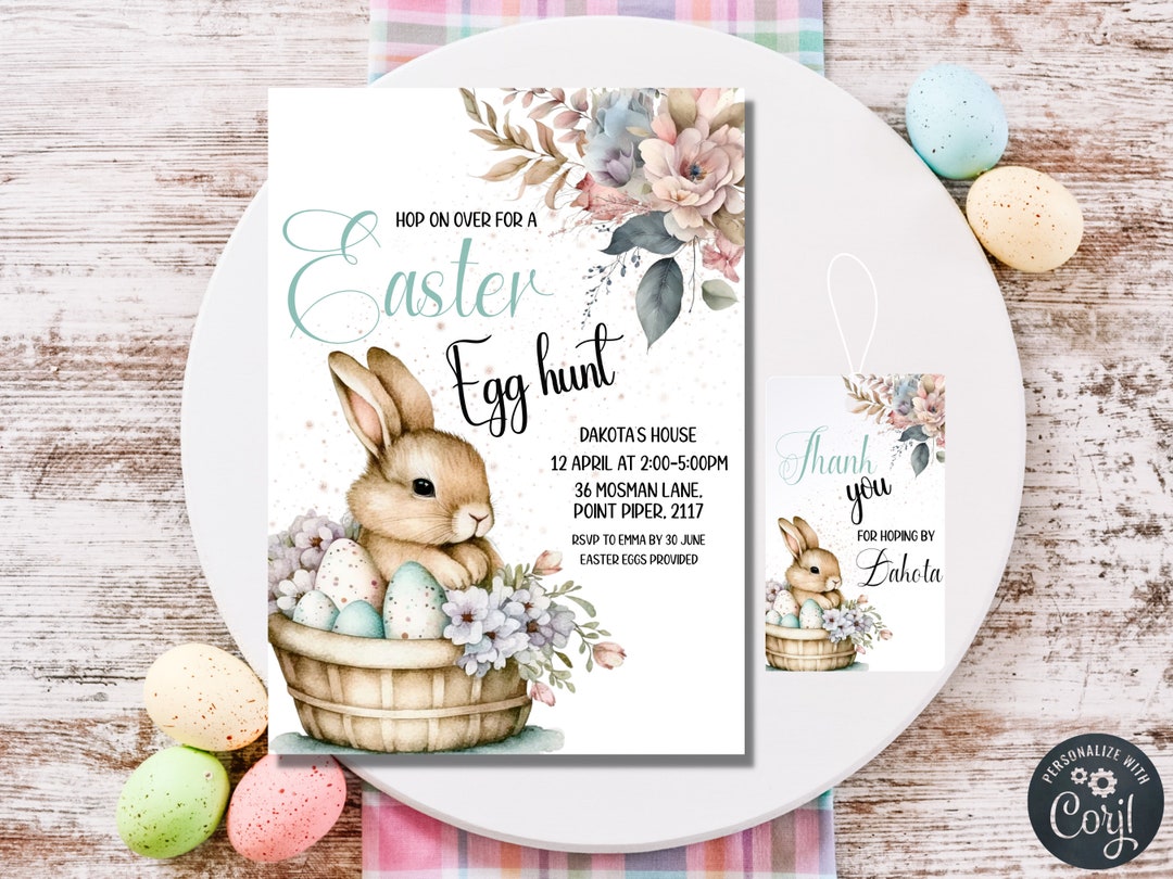 Easter Egg Hunt Invitation Easter Invites Easter Invitation Easter ...
