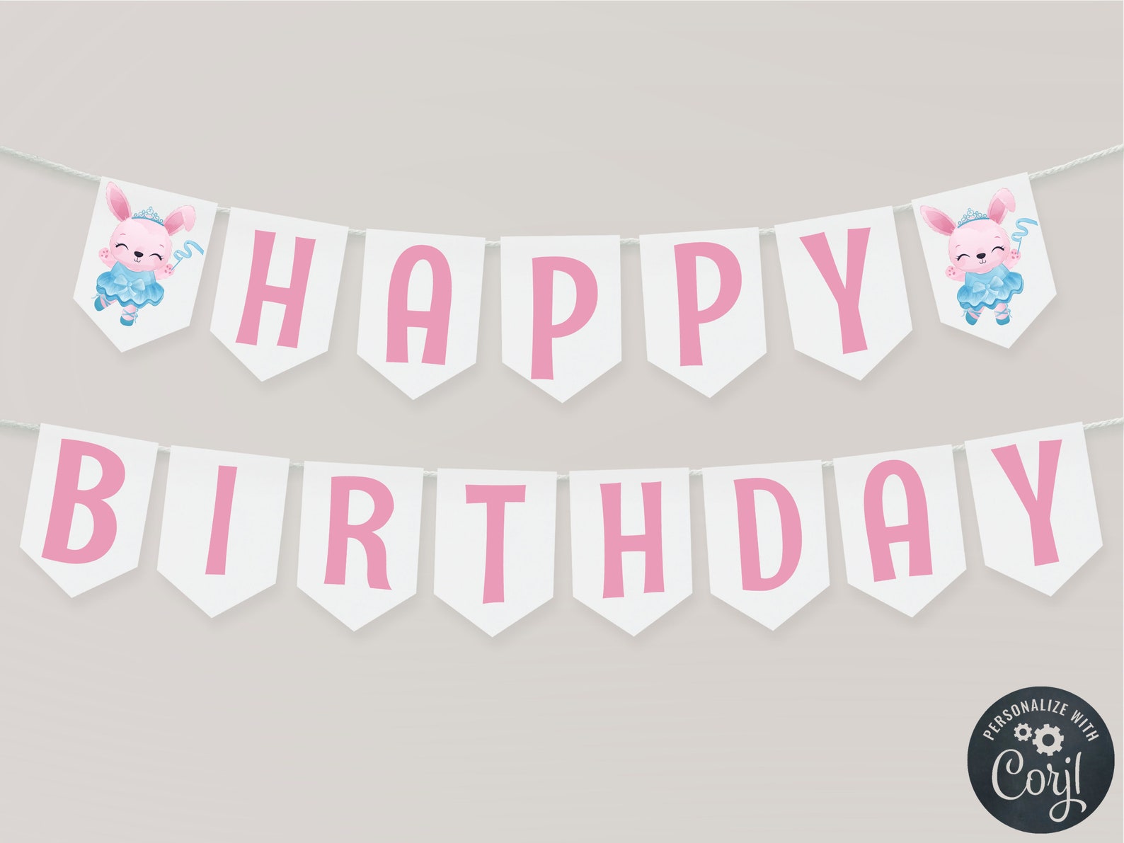 Happy Birthday Printable Banner Happy Birthday Banner - Etsy