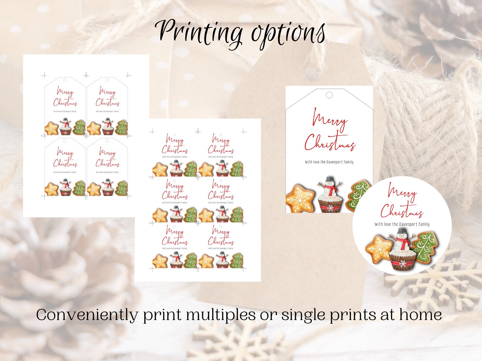 Editable Christmas Tags Printable Christmas Gift Tags Printable Holiday ...