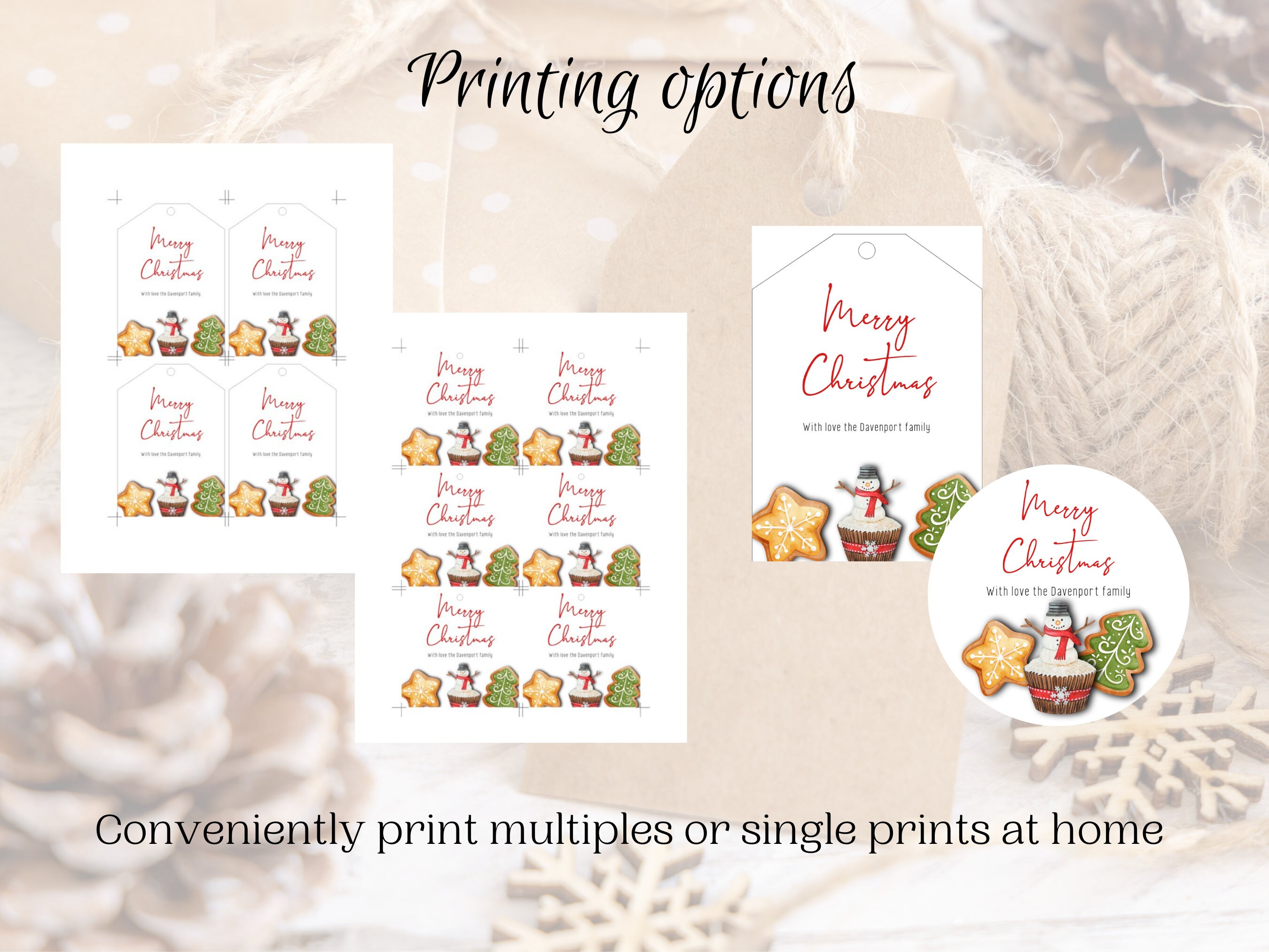 Editable Christmas Tags Printable Christmas Gift Tags Printable Holiday ...