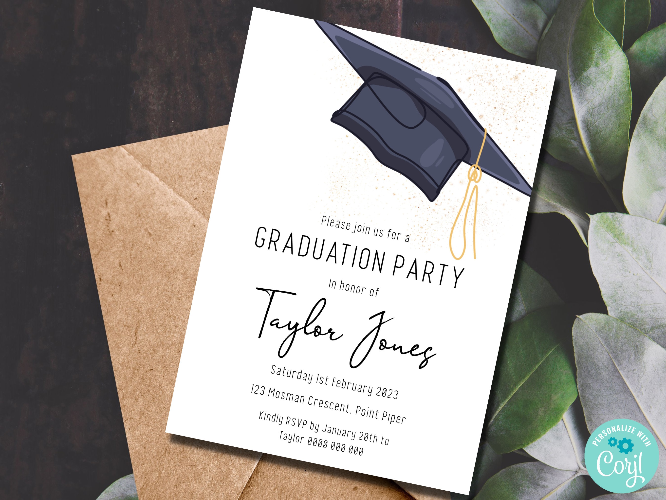 Graduation Invitation Template Graduation Invitation Instant Download ...