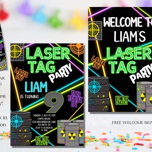 Laser Tag Birthday Invitation Laser Tag Invite Digital Kids Party ...