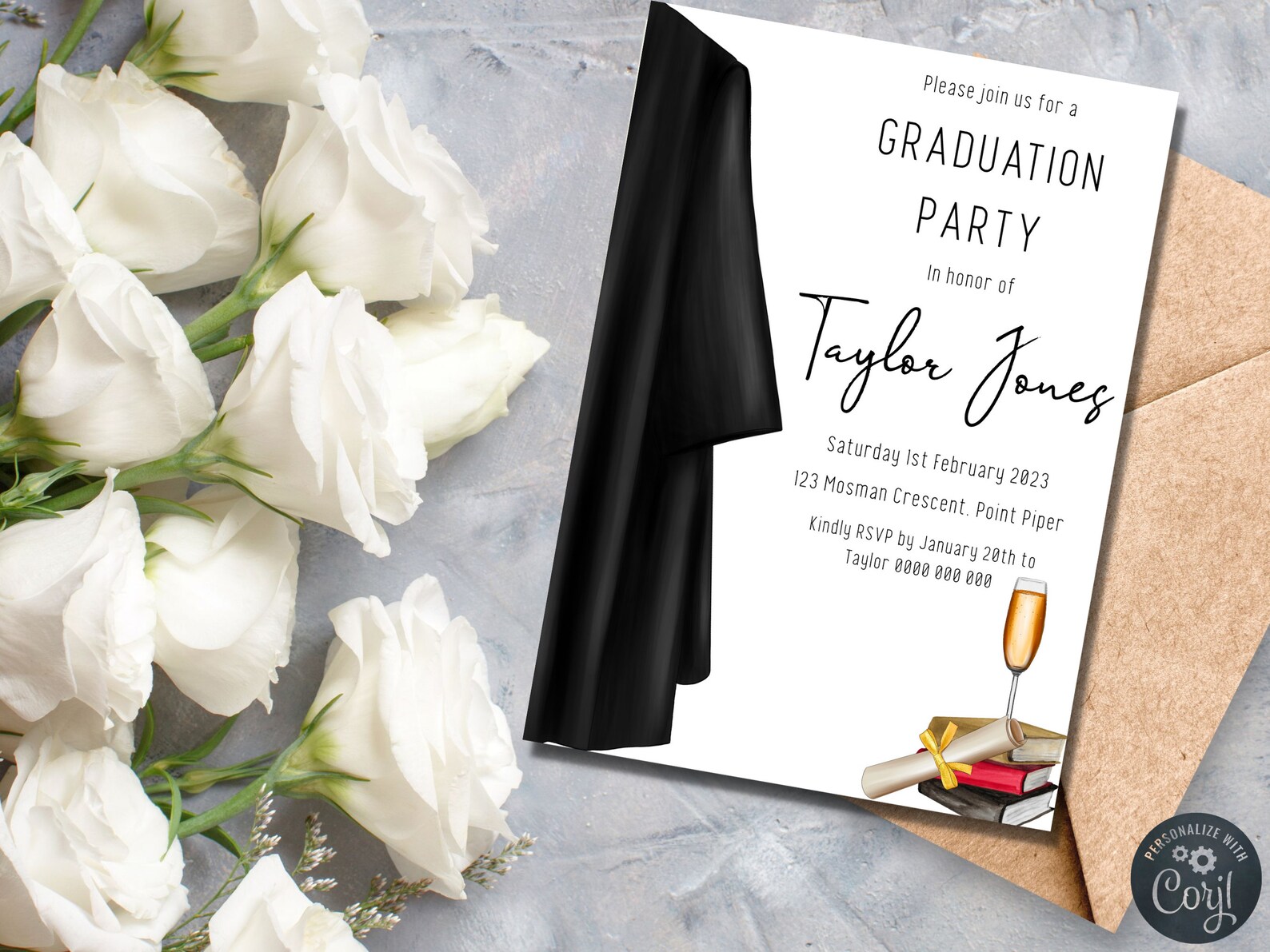 Graduation Invitation Template Graduation Invitation Instant Download ...