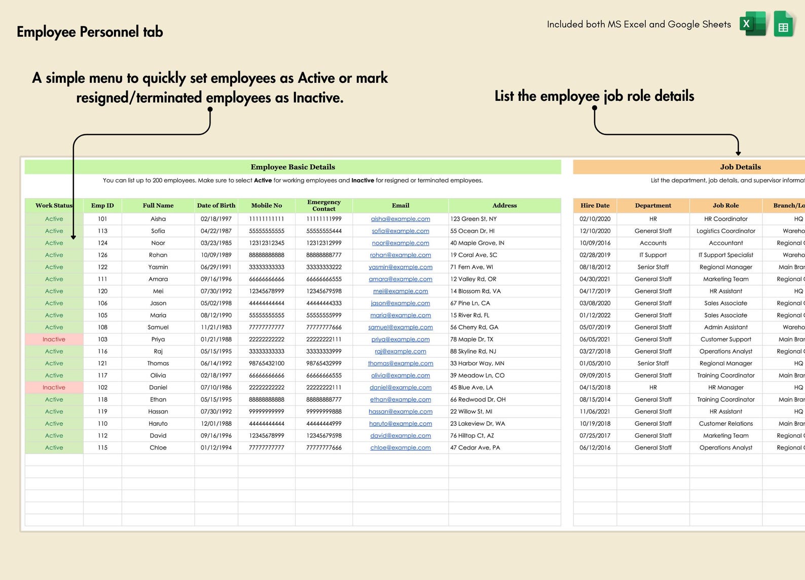Premium Employee Training Tracker, Excel, Google Sheets, Certification ...
