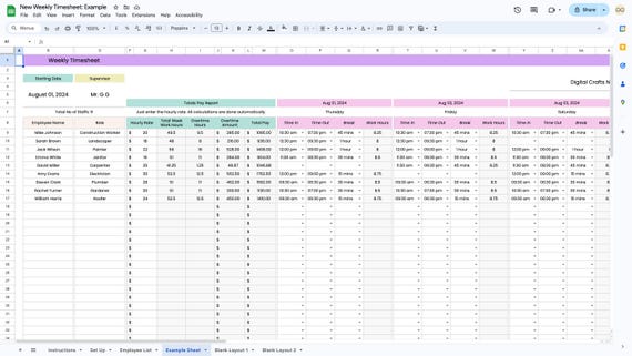 Overtime Sheet