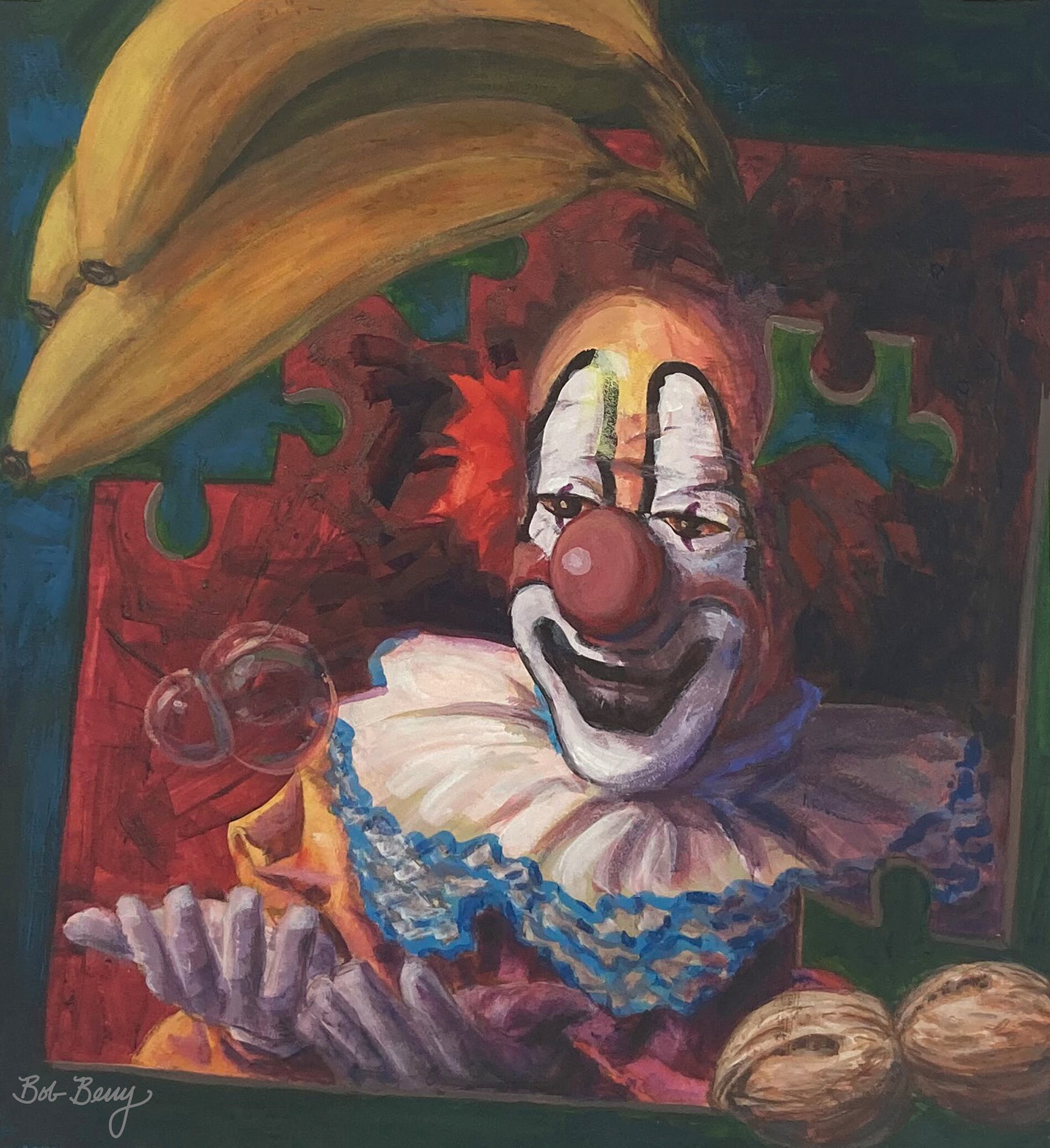 Go'n NUTS & BANANAS Acrylic Painting Art Print by Bob Berry - Etsy