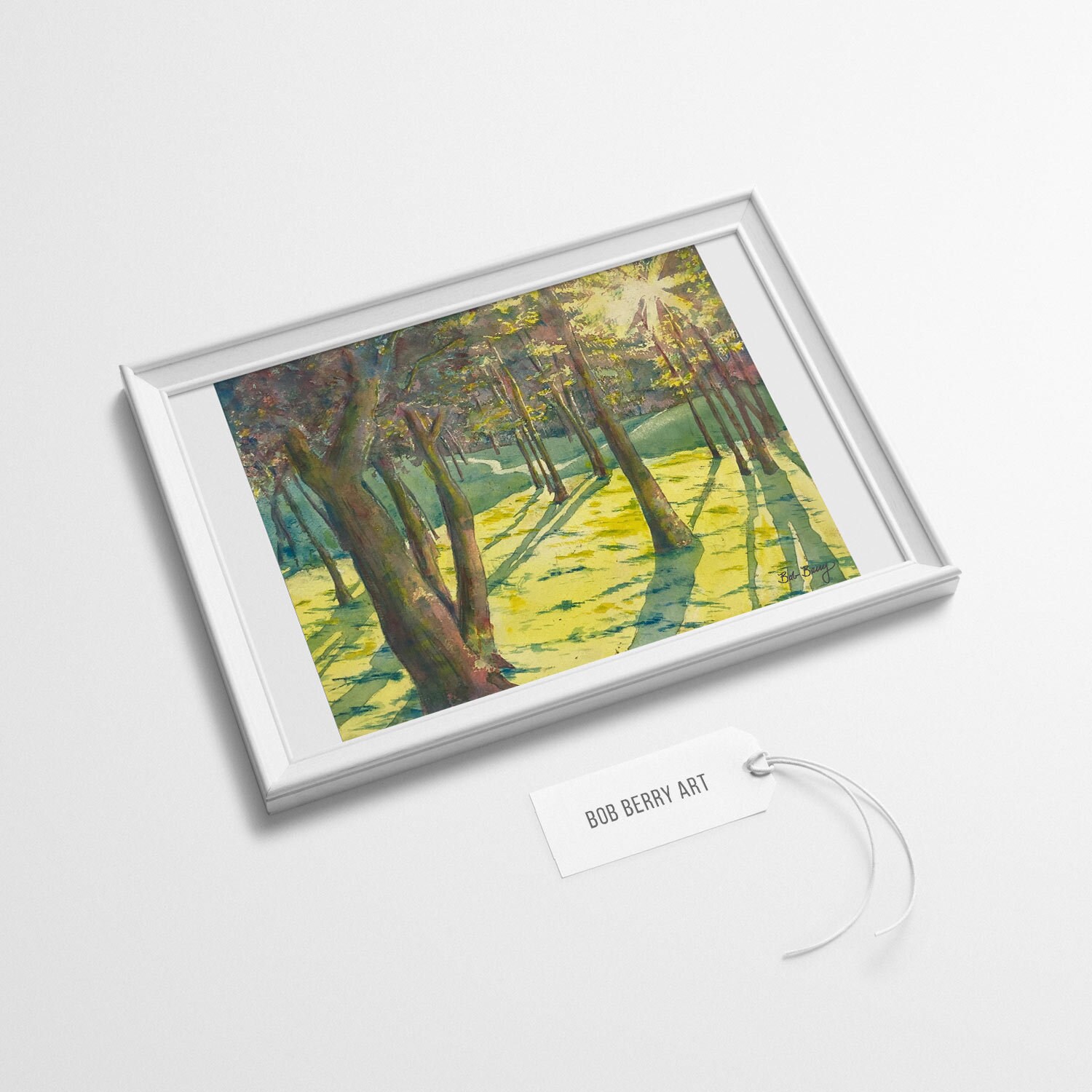 The GOLDEN HOUR Watercolor Painting Art Print by Bob Berry - Etsy