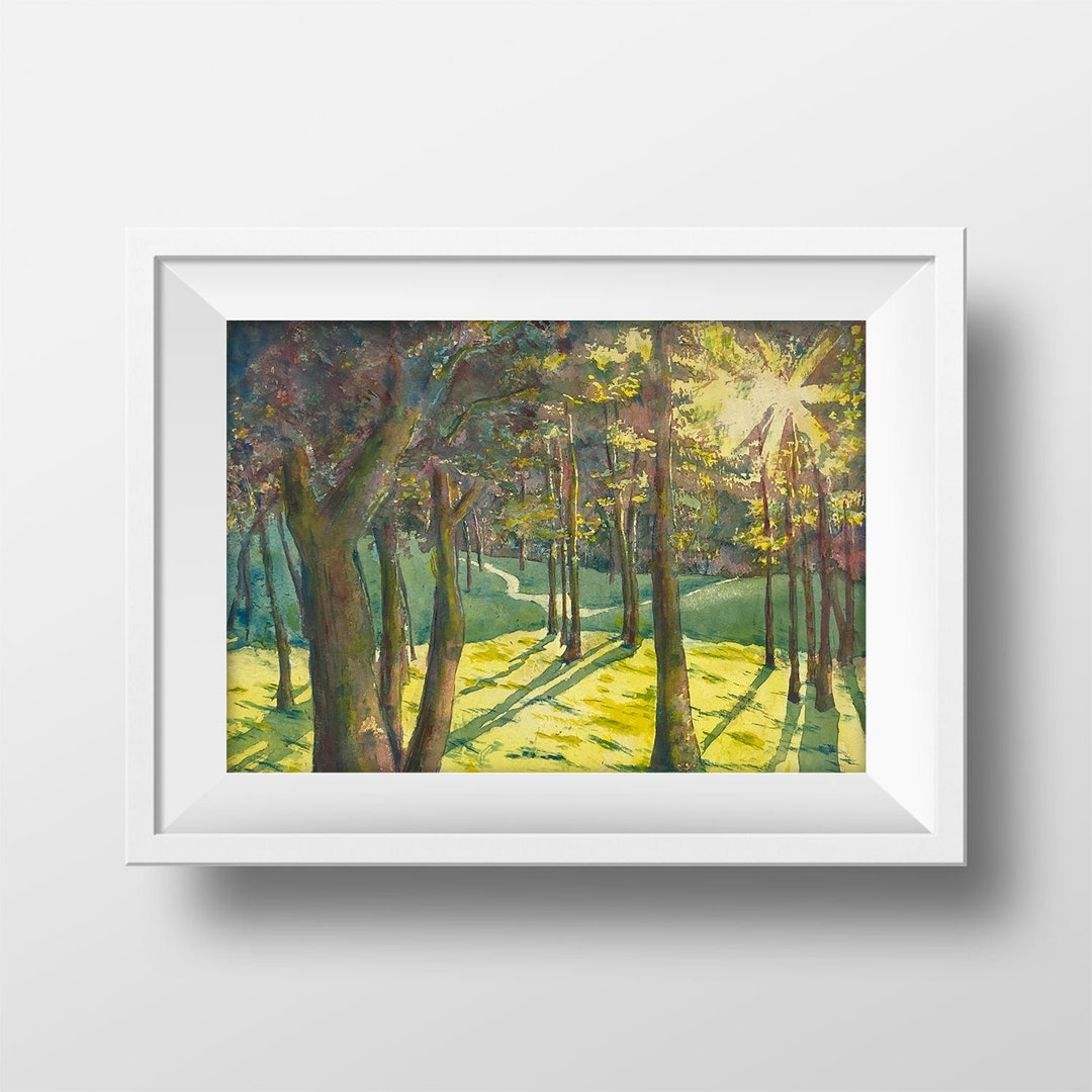 The GOLDEN HOUR Watercolor Painting Art Print by Bob Berry - Etsy