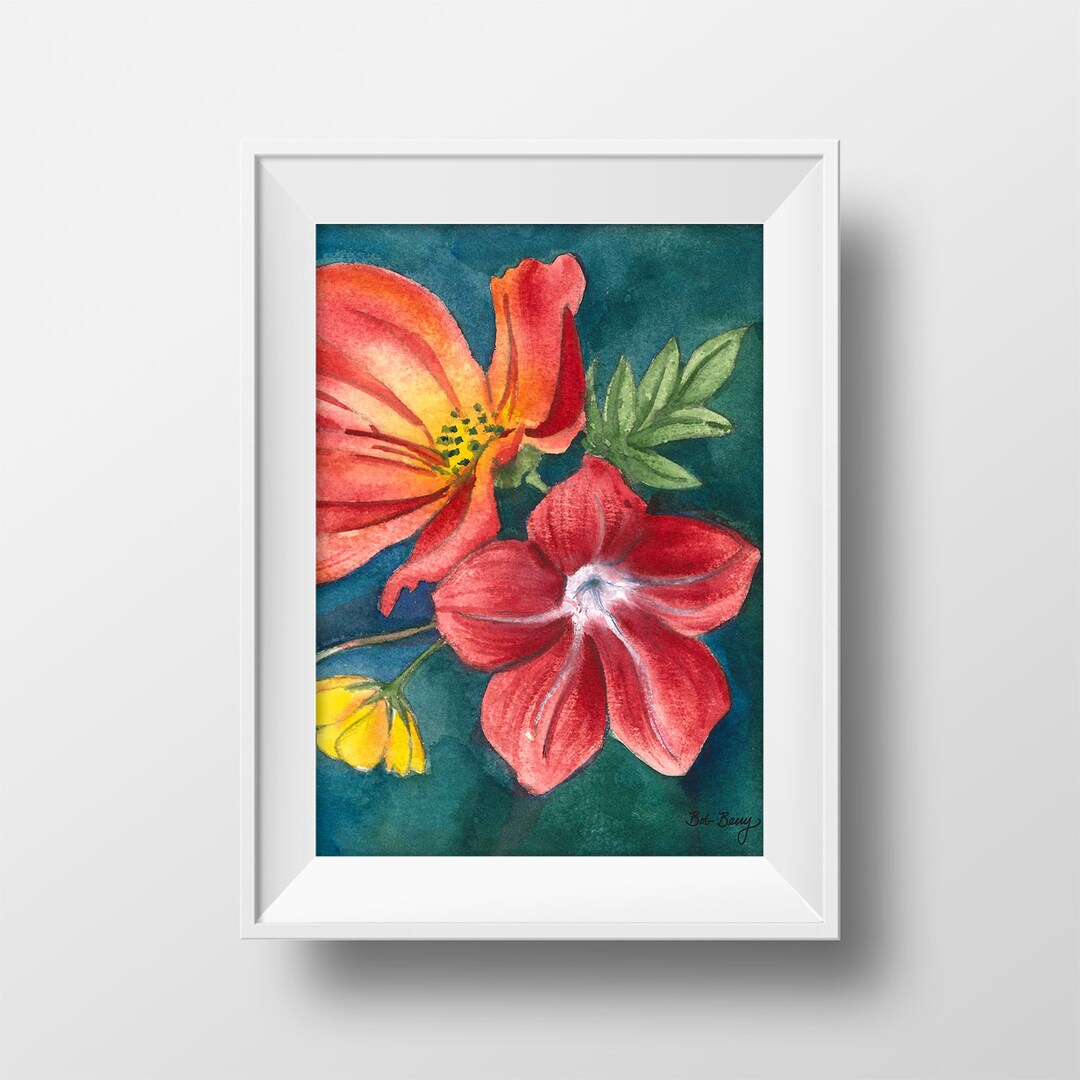 Island Flower Print, Polynesian Flower, Island Flower Painting, Secret ...