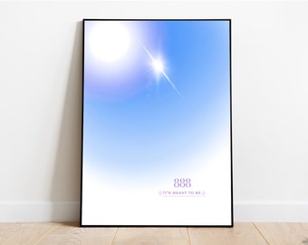 Angel Number 444 Poster Wall Art, DIGITAL Download, Aesthetic Room ...