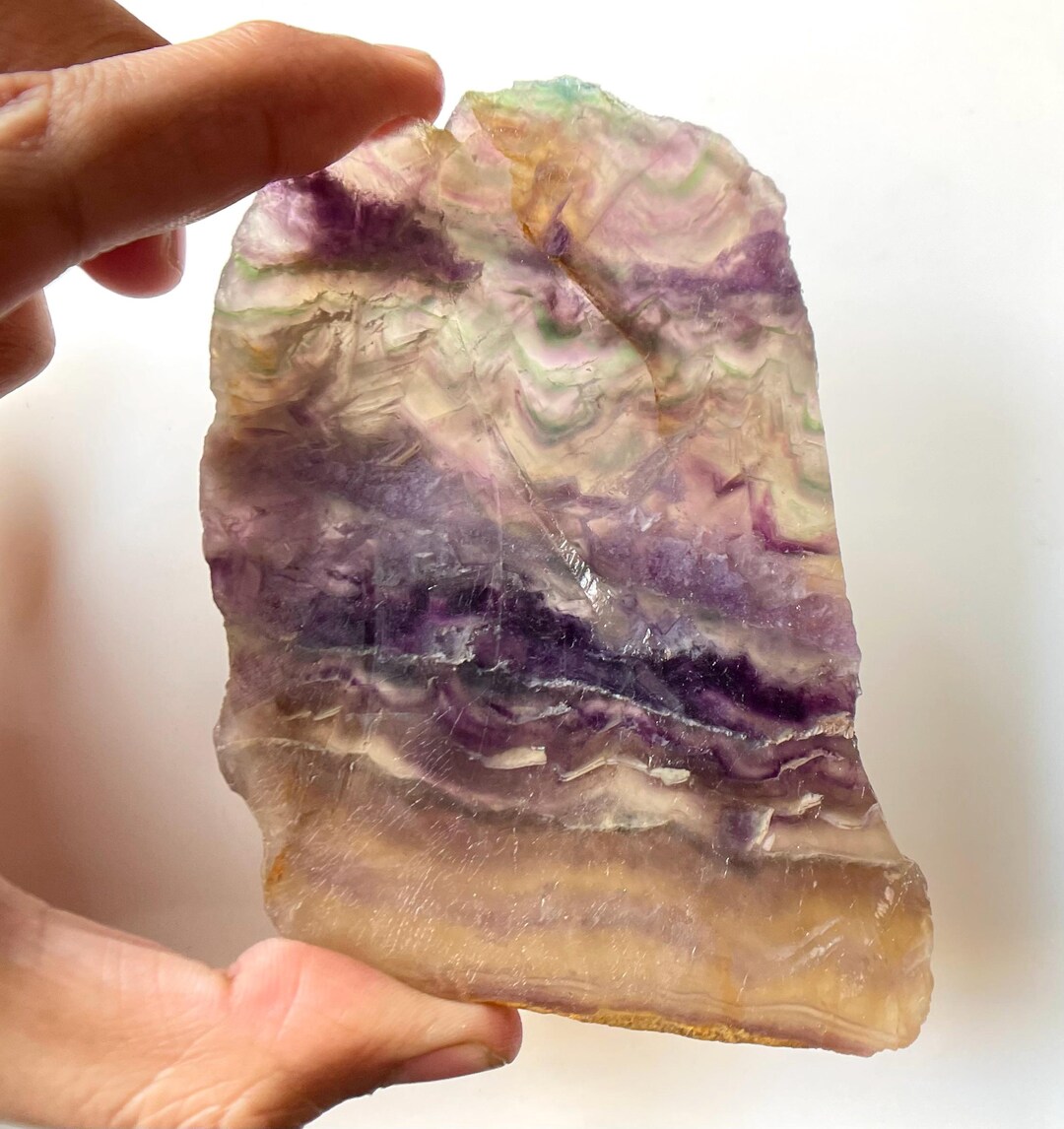 100x71x10mm-big Fluorite Rough Stone Slab,big Size Fluorite Rough, 966. ...