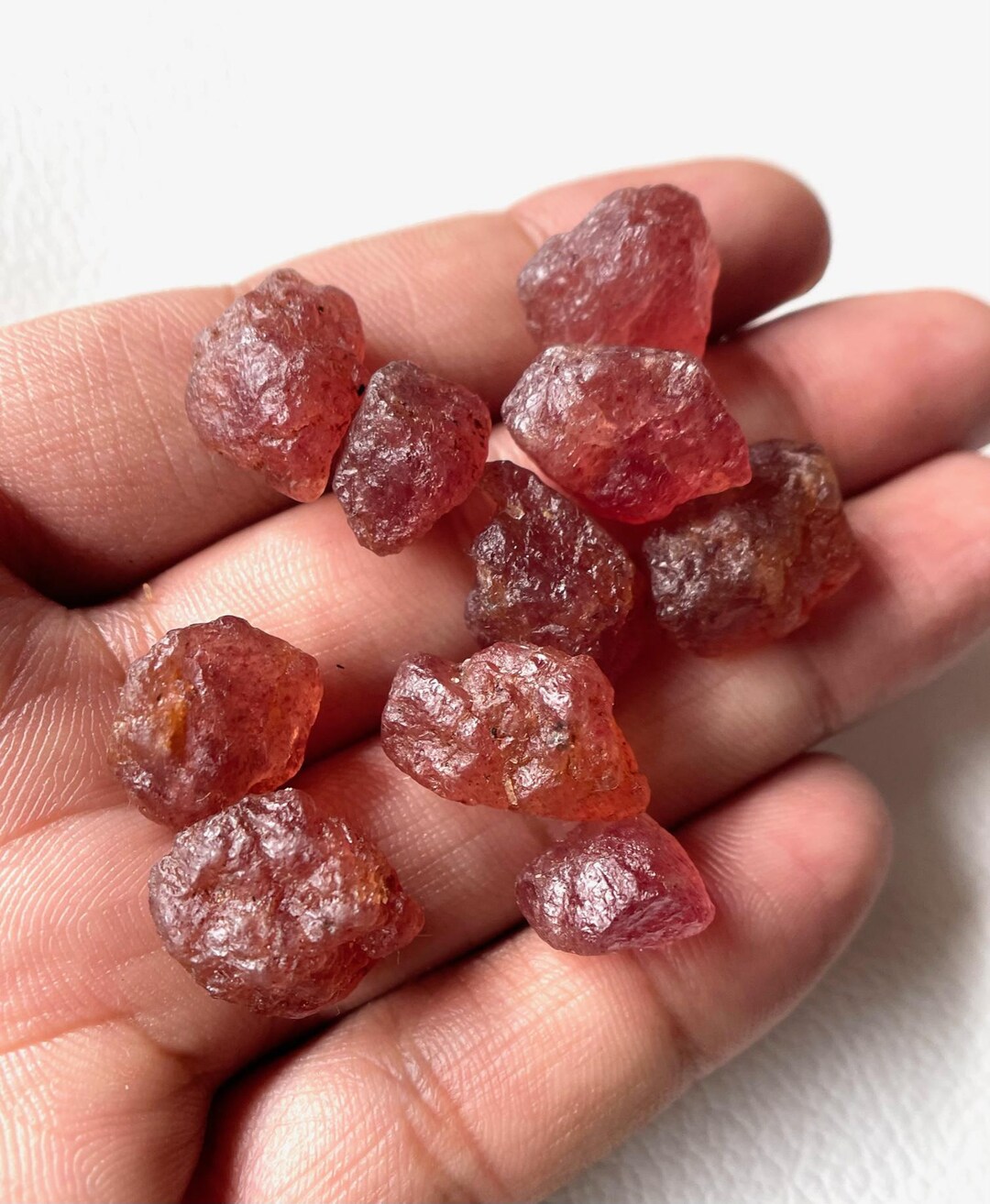 10 Pcs~aaa+quality Pink Strawberry Quartz, Size-10-16 MM, Strawberry ...