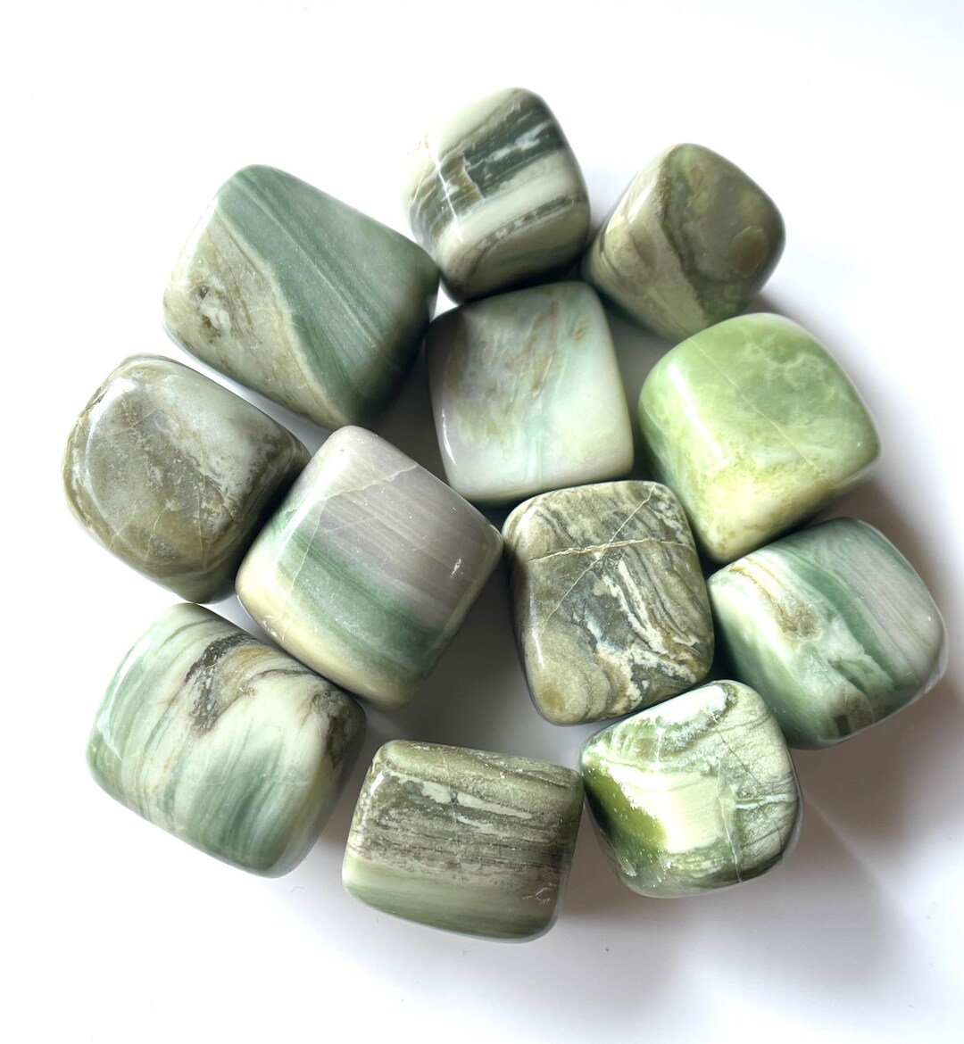 Serpentine Tumbled Stone - Natural Serpentine Tumble Stone - Tumbled ...