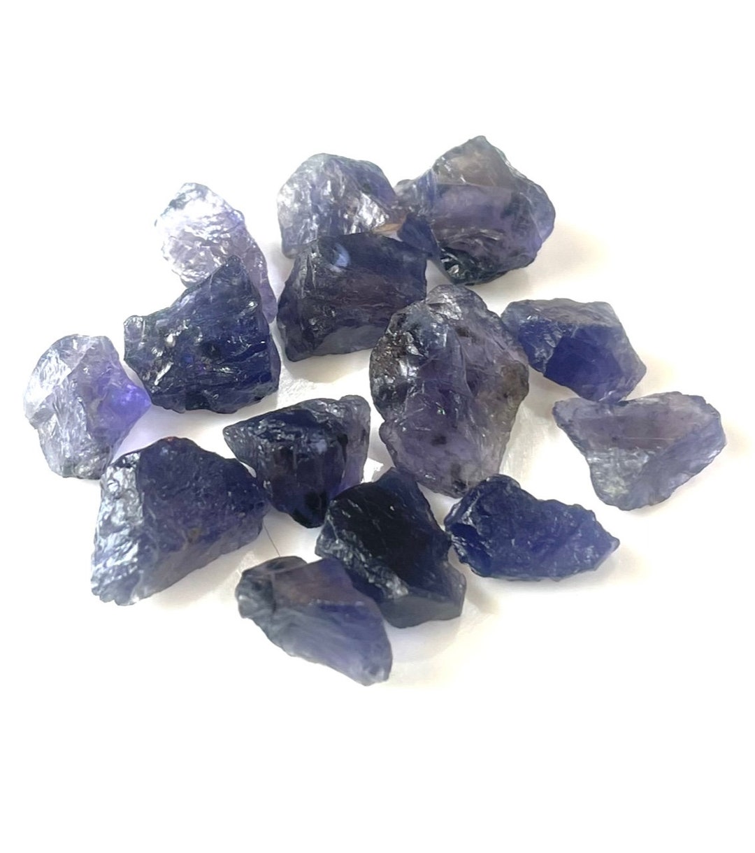 Buy Fine Quality 10 Pcs Natural Raw Blue Iolite 8-13 MM Iolite Crystals Gemstones Blue Iolite ...