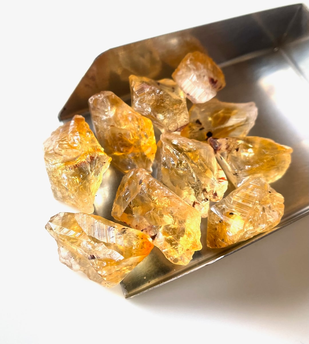 10 PCS~AAA Natural Raw Citrine Rough Gemstones MM Size Healing Crystals ...