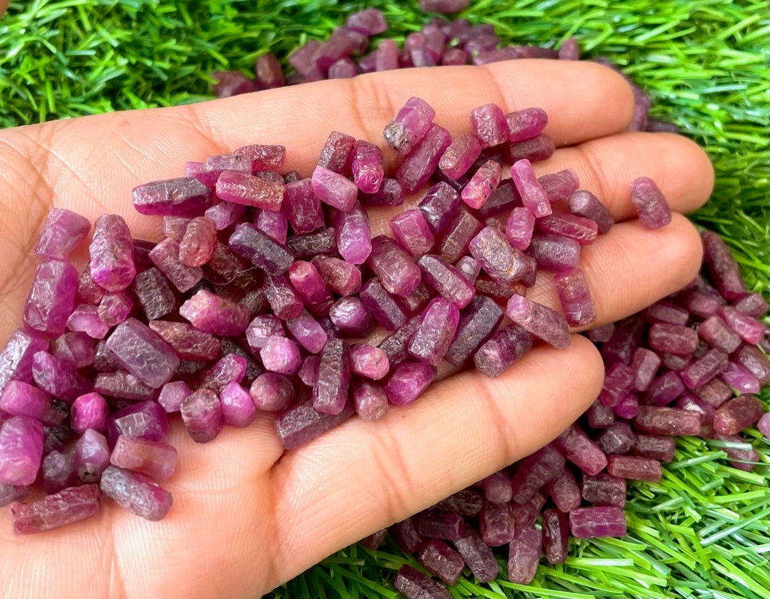 Natural Raw Ruby Pieces, Rough Ruby, Genuine Uncut Ruby Crystal, July ...