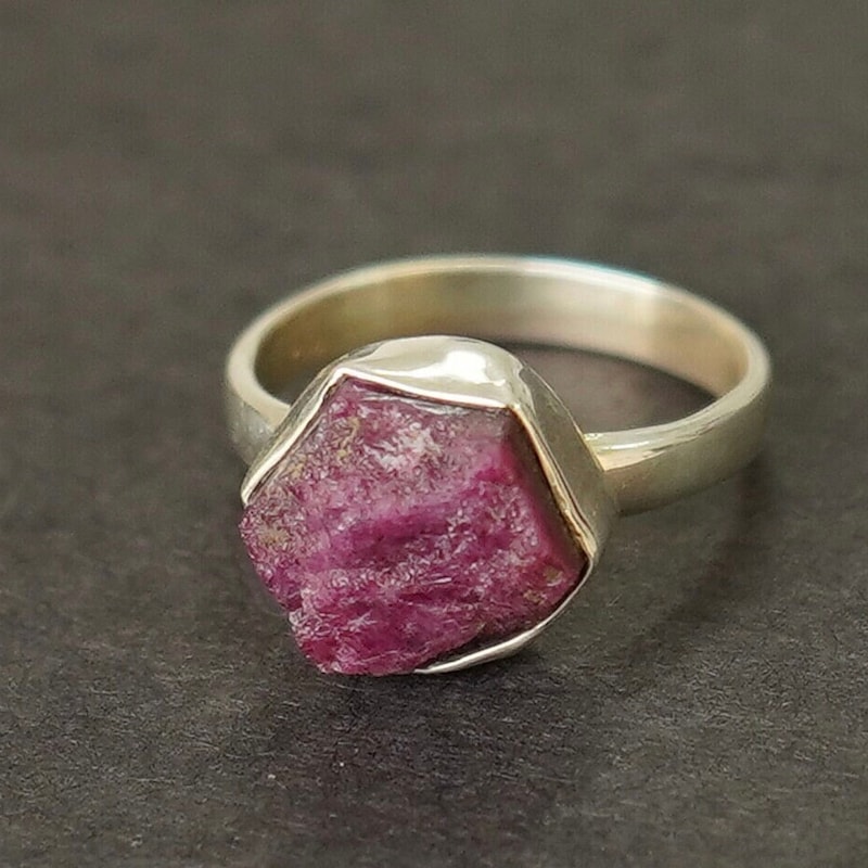 Raw Ruby Ring - Etsy