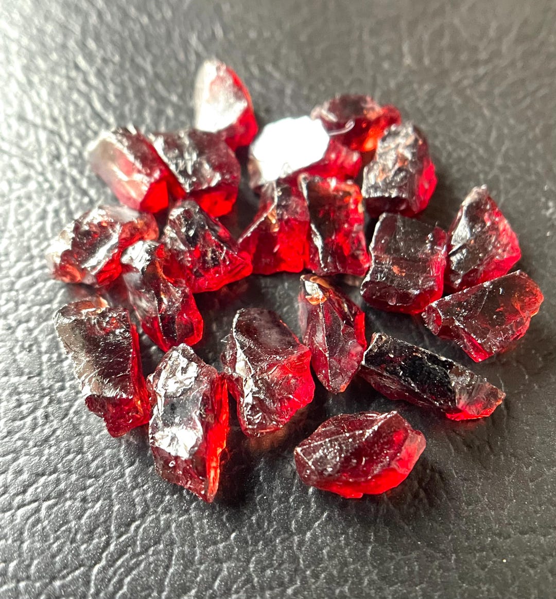 20 Pieces-raw Garnet Crystal, Size-8-10 Mm-natural Red Garnet Gemstone ...