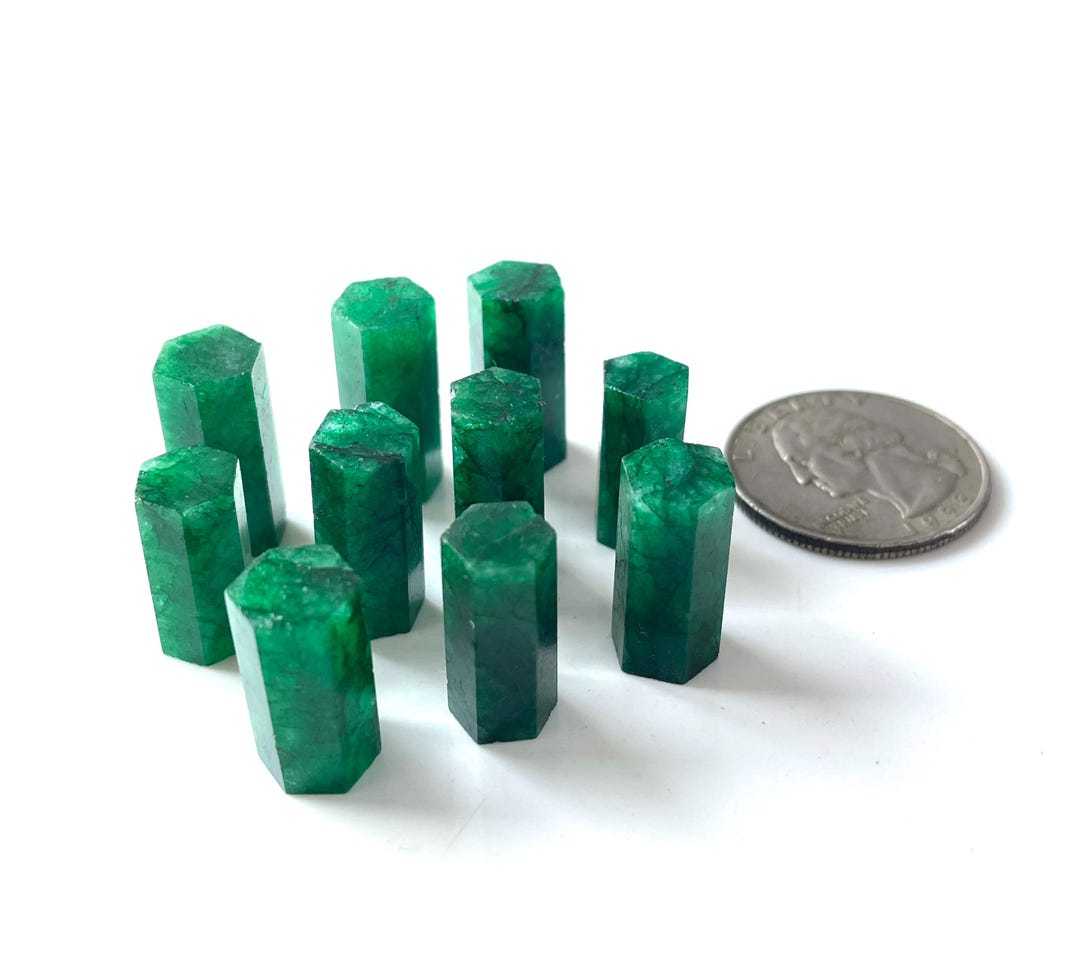 Aaa-natural Emerald Faceted Pencil Shape, 12/16 MM, Zambian Emerald ...