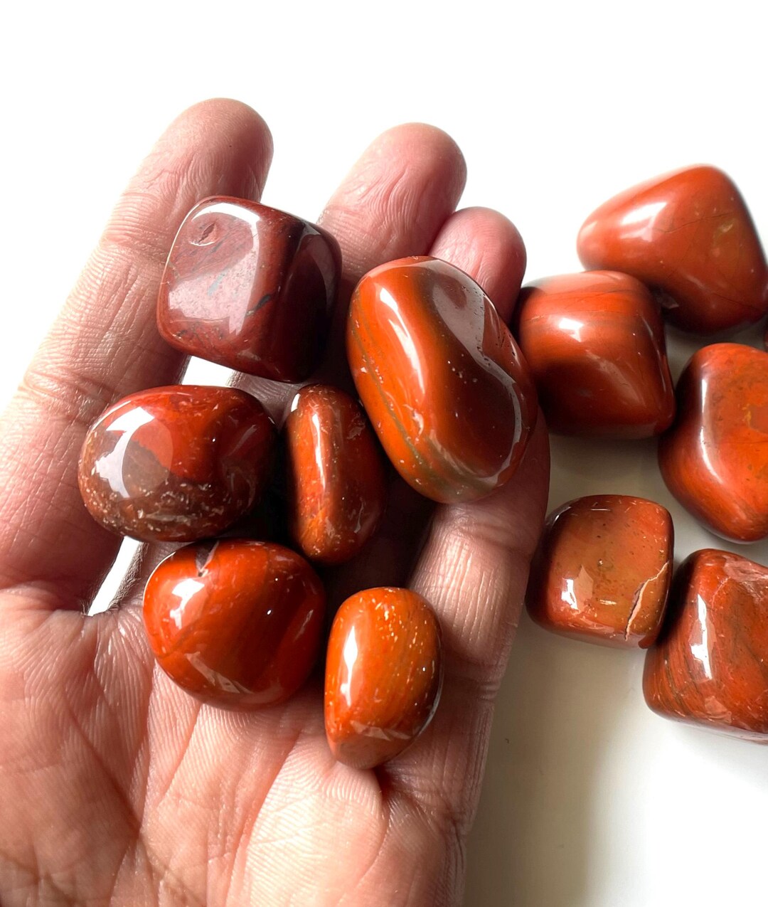 Red Jasper Tumbled Stone -healing Crystal - Tumbled Red Jasper Crystal ...