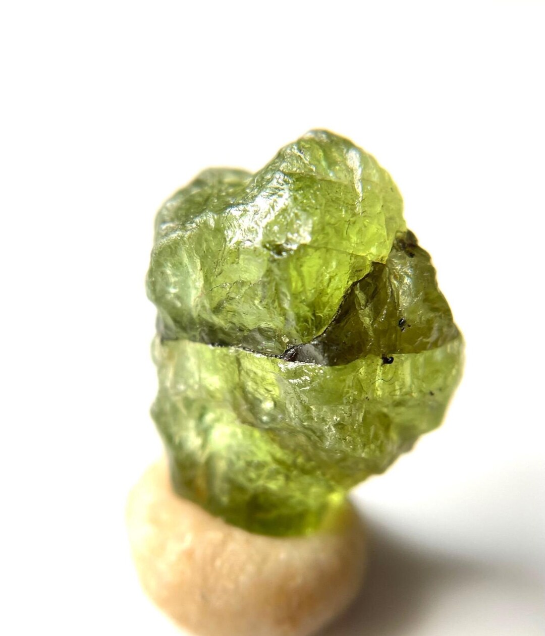 17.90-cts-peridot Specimen-real- Raw Stone, Size-20x15 Mm-transparency ...