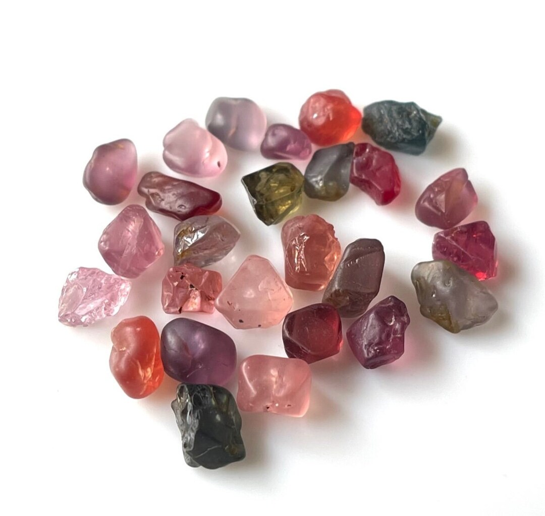 25 Pcs, Top Quality Multi Spinel Rough Gemstone, 4-6 MM, Raw Spinel ...
