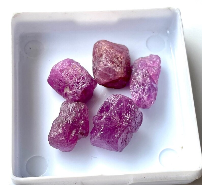 5 Pcs-aquality Natural Raw Ruby Red Raw Ruby Crystals - Etsy