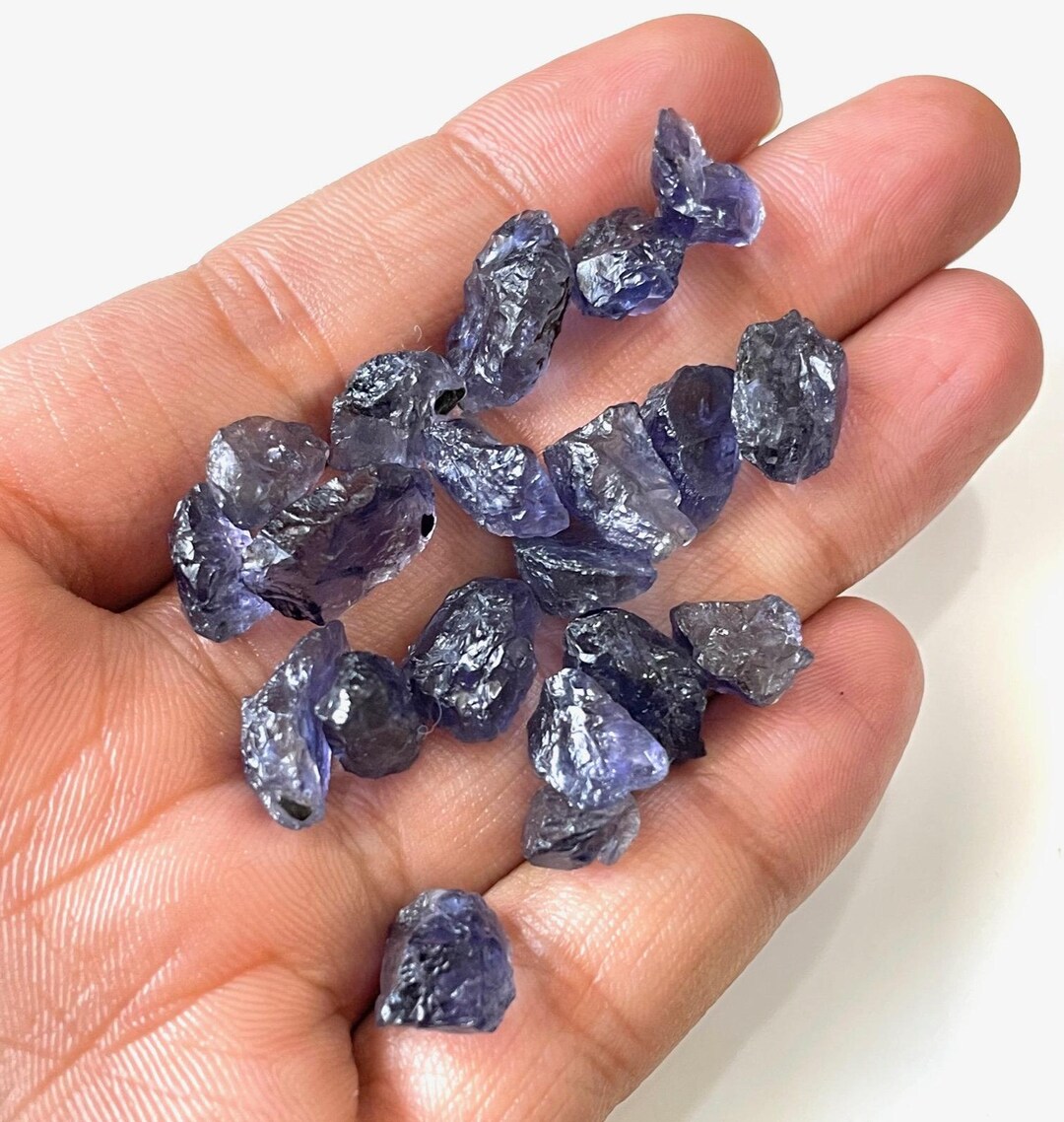 20 Pcs~aaa Top Natural Raw Iolite Stone, Rough Gemstone, Genuine Iolite ...