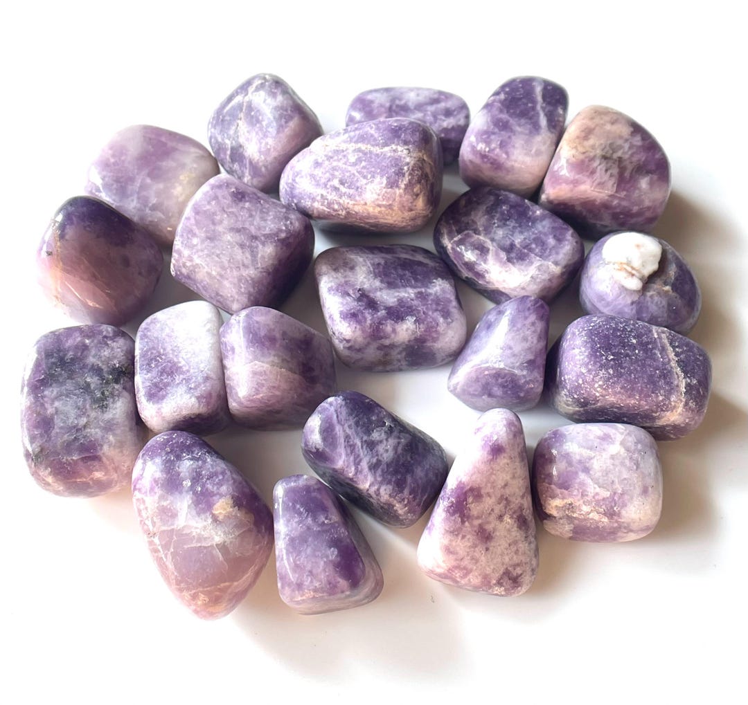Lepidolite Tumbled Stone, Tumbled Natural Lepidolite Crystal - Polished ...