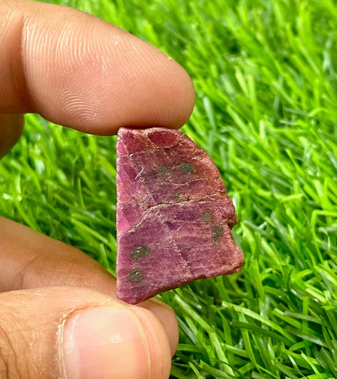 Pierre précieuse brute de rubis rouge naturel, rubis de 25 mm, pierre ...