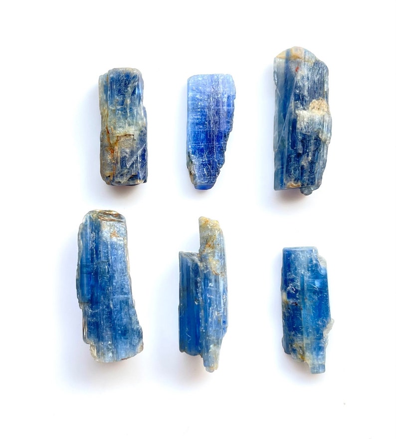 6PCS 100%natural Raw Kyanite Crystals, Kyanite Sticks 20-25MM Kyanite ...