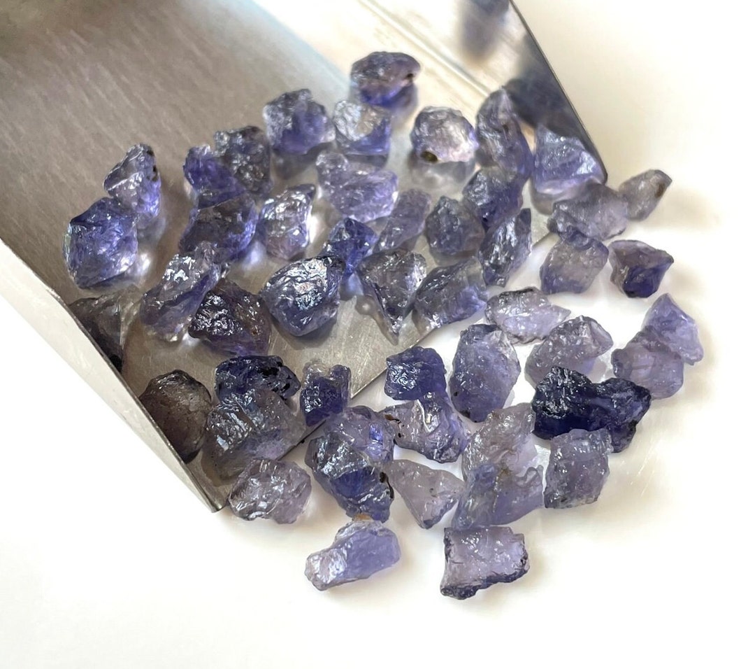 50 Pcs LOT 100%natural Raw Iolite Stone, Rough Gemstone, Genuine Iolite ...