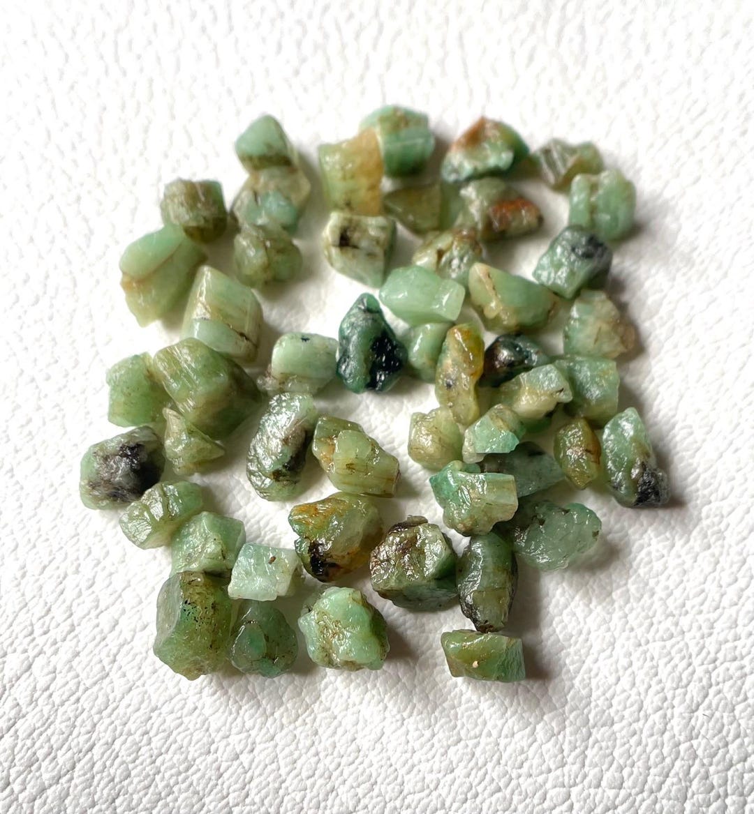 50 Pcs Lot-raw Emerald ,natural Zambian Emerald Raw Stone, Raw Material ...