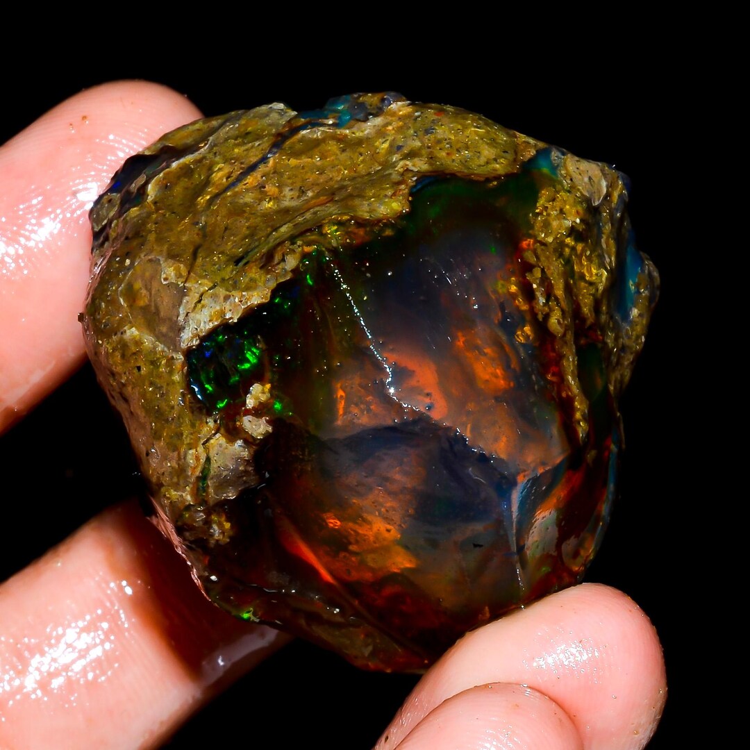 209.95 Cts-ethiopian Opal Oil Rough, Natural Opal Oil Rough, Genuine ...