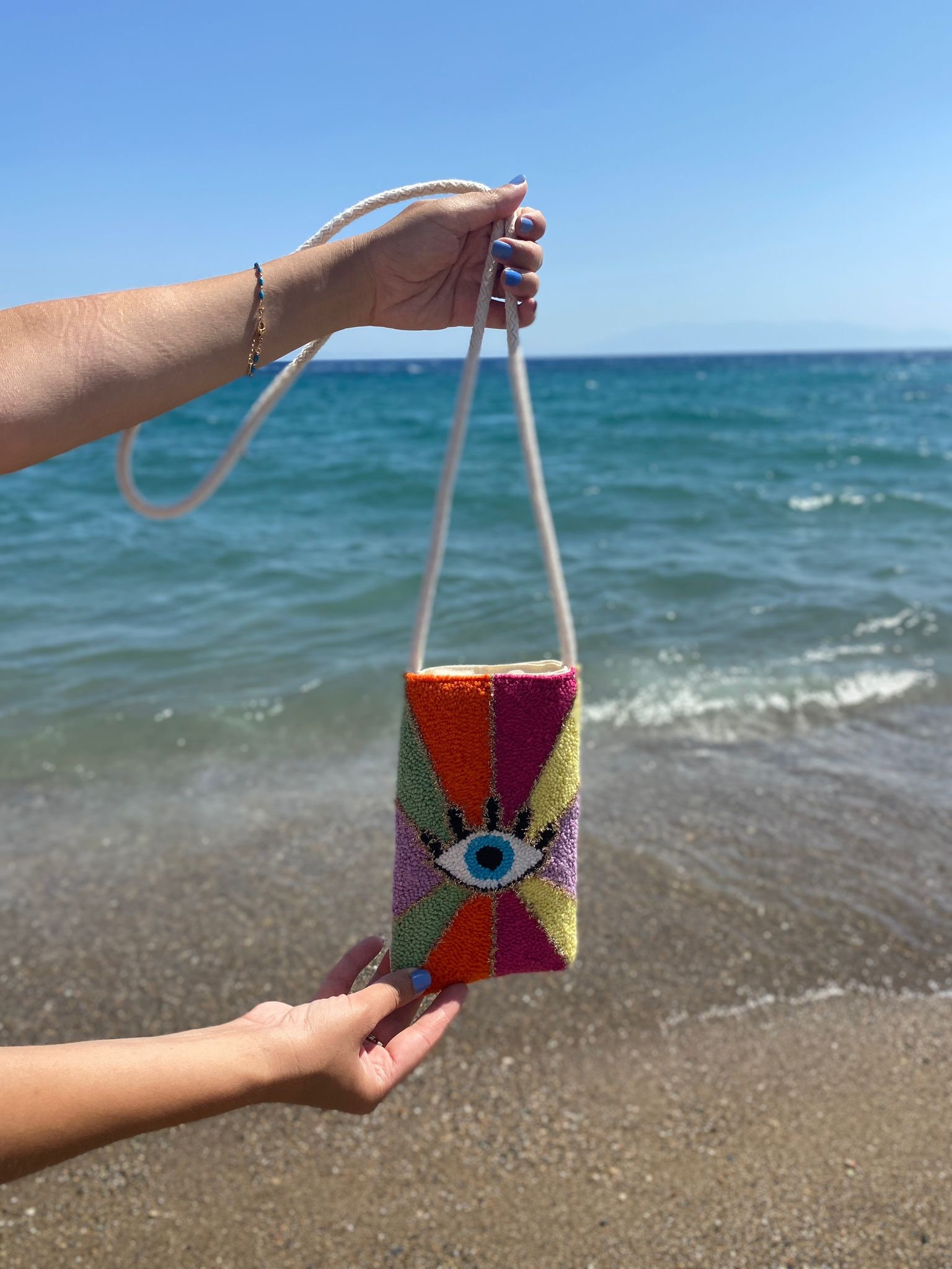 Punch Needle Phone Bag , Punch Needle Embroidered Mini Crossbody Phone ...