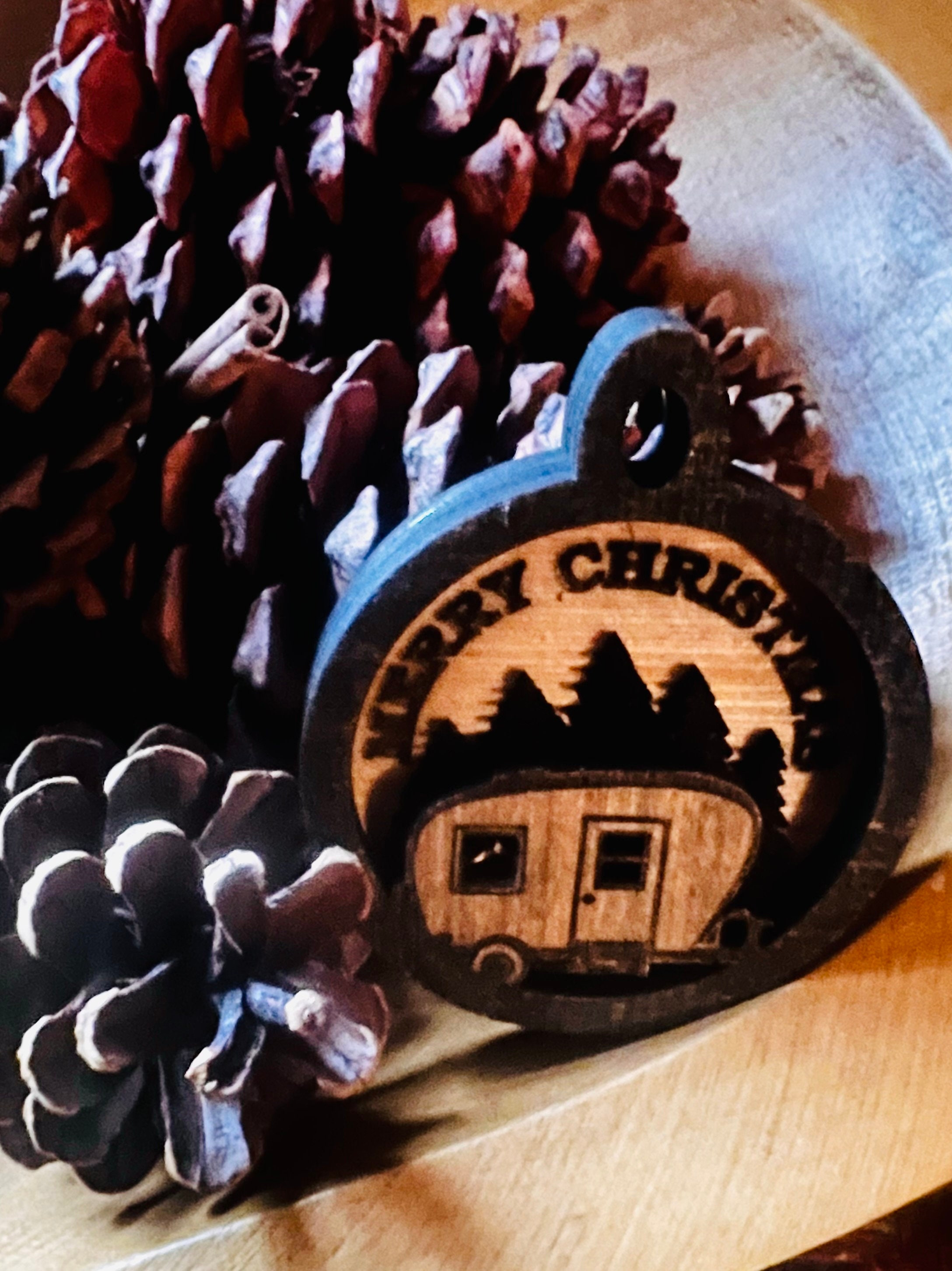 Rustic Cabin Laser-cut Wood Ornaments - Etsy