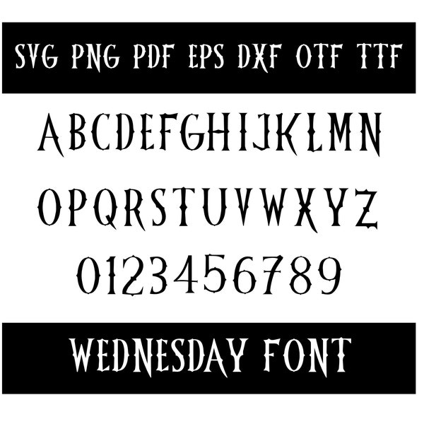 Wednesday Addams Alphabet - Etsy