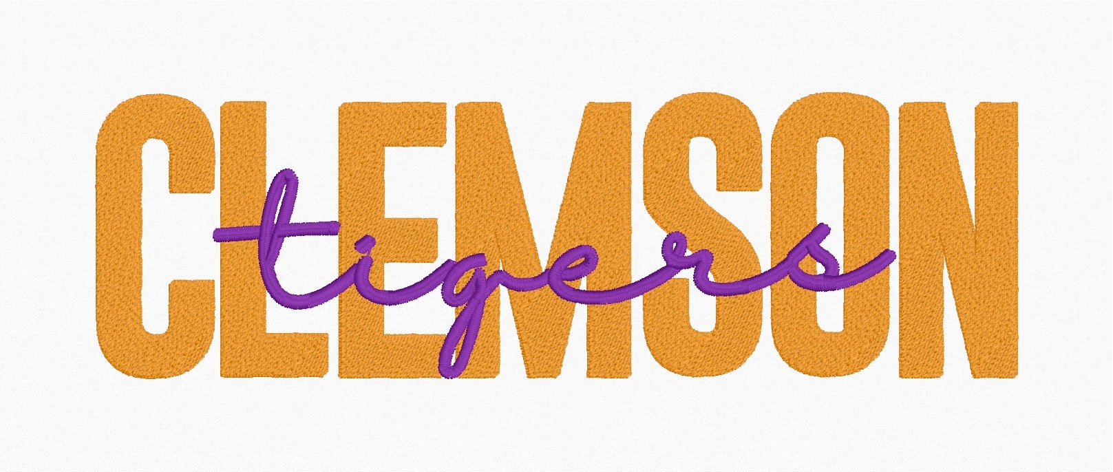 Clemson Football Embroidery Digital Design, T-shirt Design, 5 by 7 Hoop - Etsy