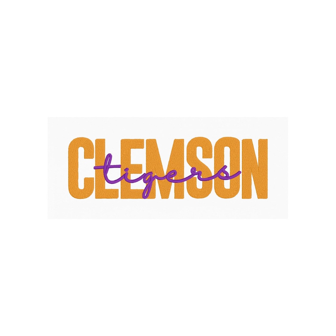 Clemson Football Embroidery Digital Design, T-shirt Design, 5 by 7 Hoop ...
