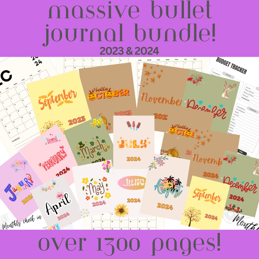 Basic Bullet Journal Bundle - Etsy
