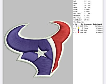 Dallas Embroidery File - Etsy