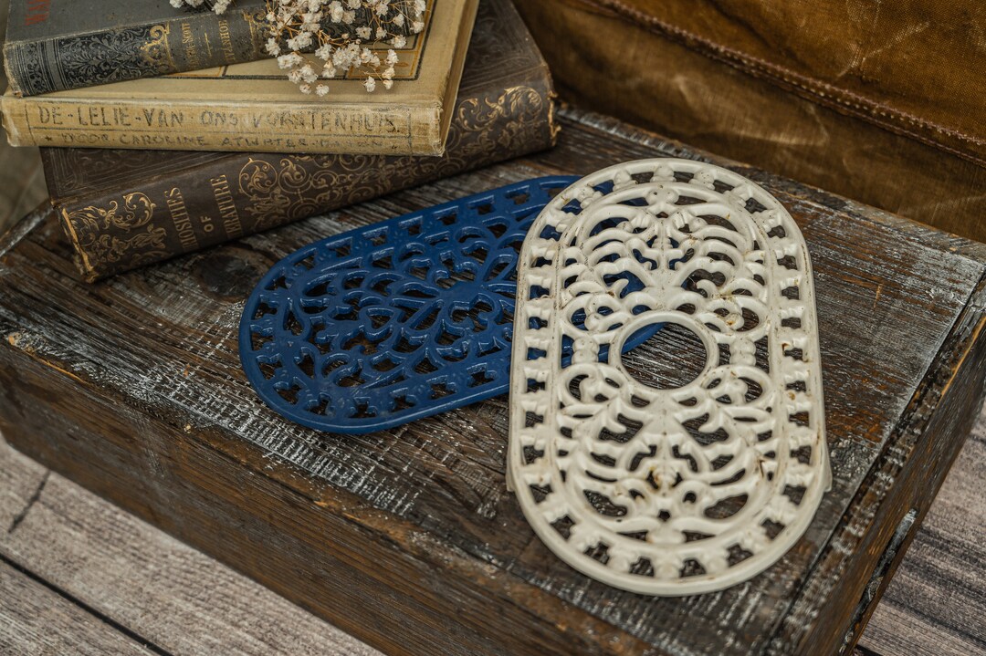 Vintage, Cast Iron Coaster White Originating From France Food ...