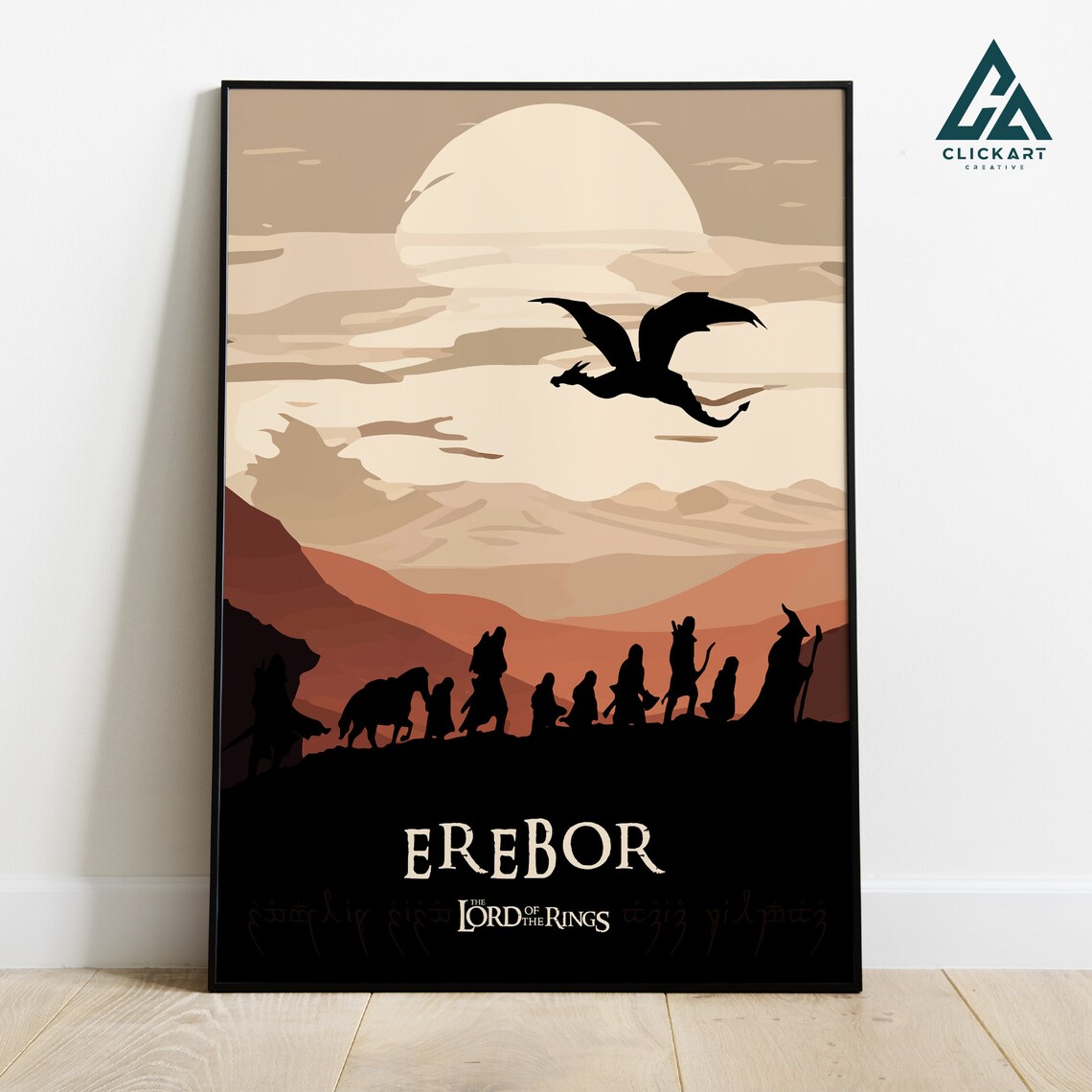 Vintage LOTR Travel Poster Set, Lord of the Rings Wall Art (instant ...