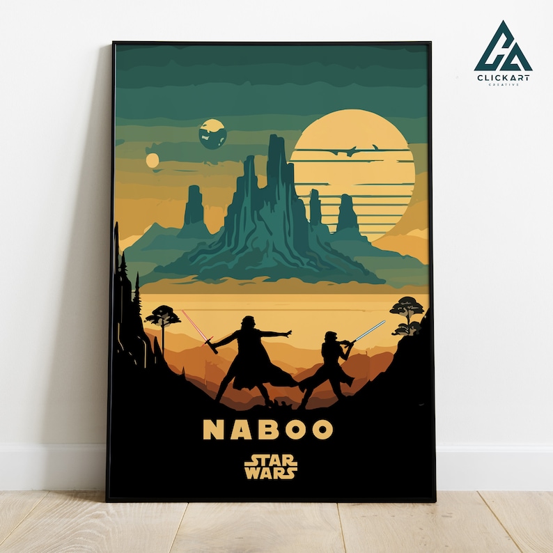 Star Wars Planet Poster, Star Wars Galaxy Posters, Star Wars Wall Art ...