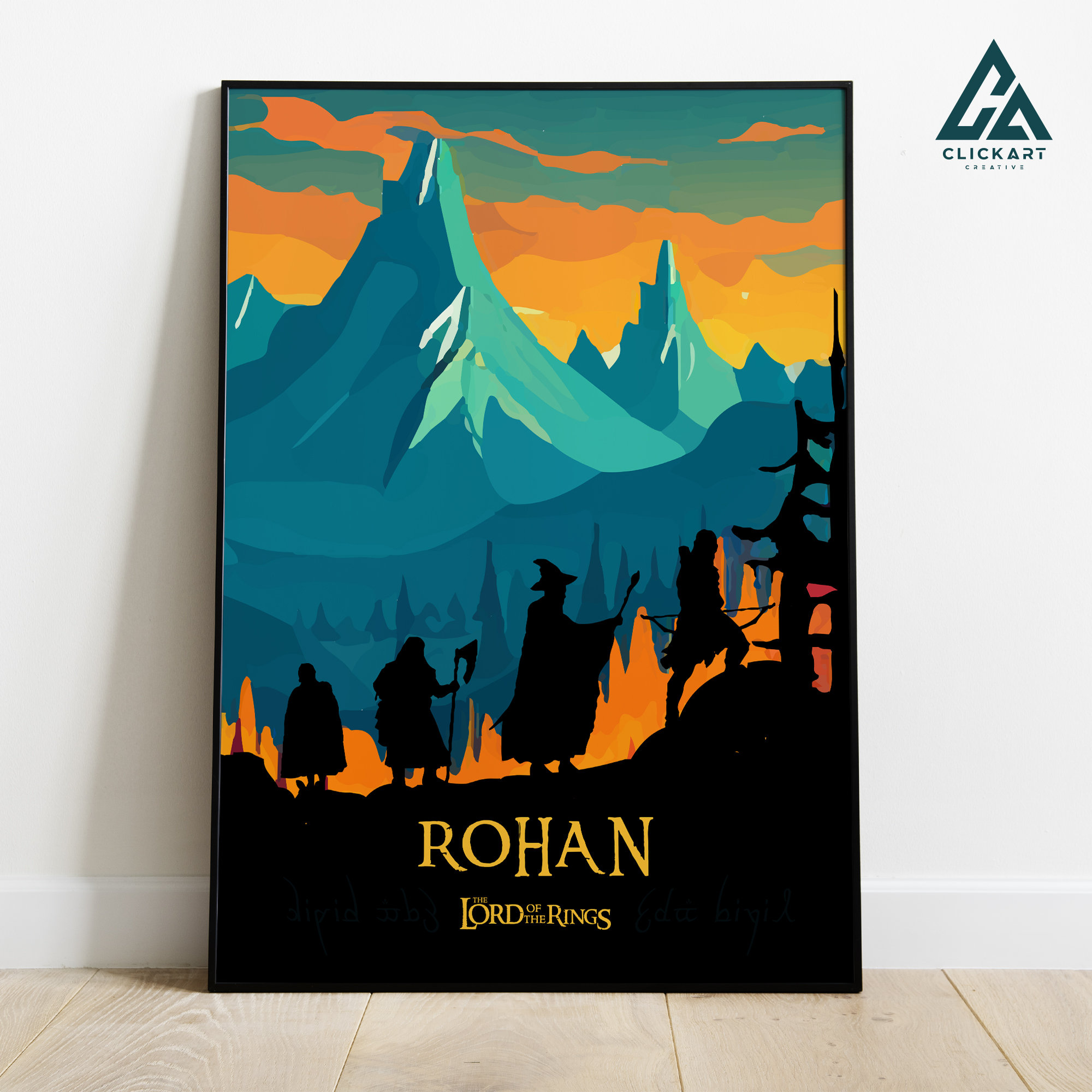 Vintage LOTR Travel Poster Set, Lord of the Rings Wall Art (instant ...