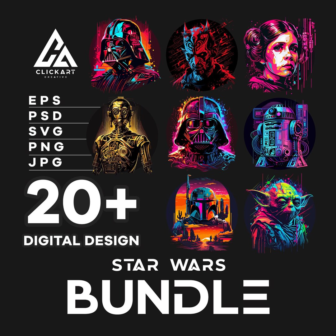 Star Wars Svg Bundle, Yoda Svg, Darth Vader Svg, Star Wars Characters ...